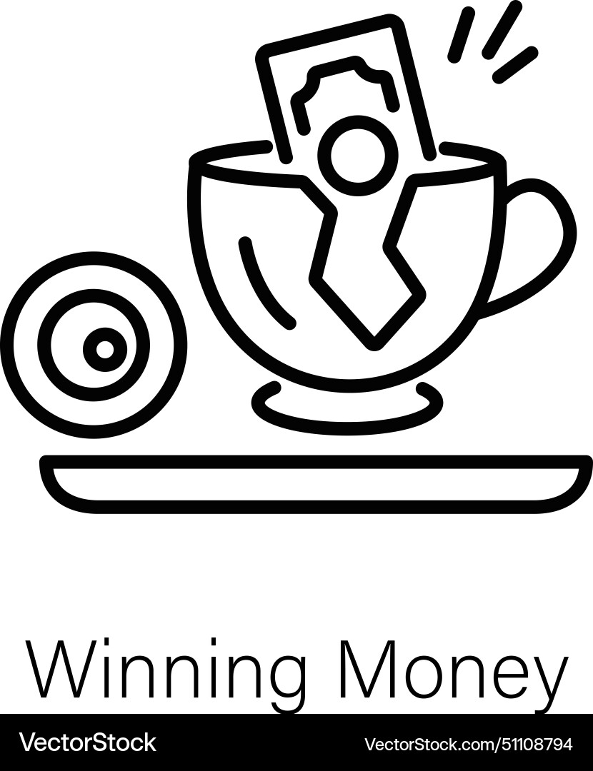 Winning money Royalty Free Vector Image - VectorStock