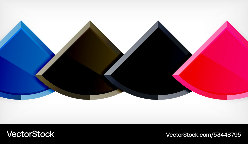 Abstract background - circles and round triangles Vector Image