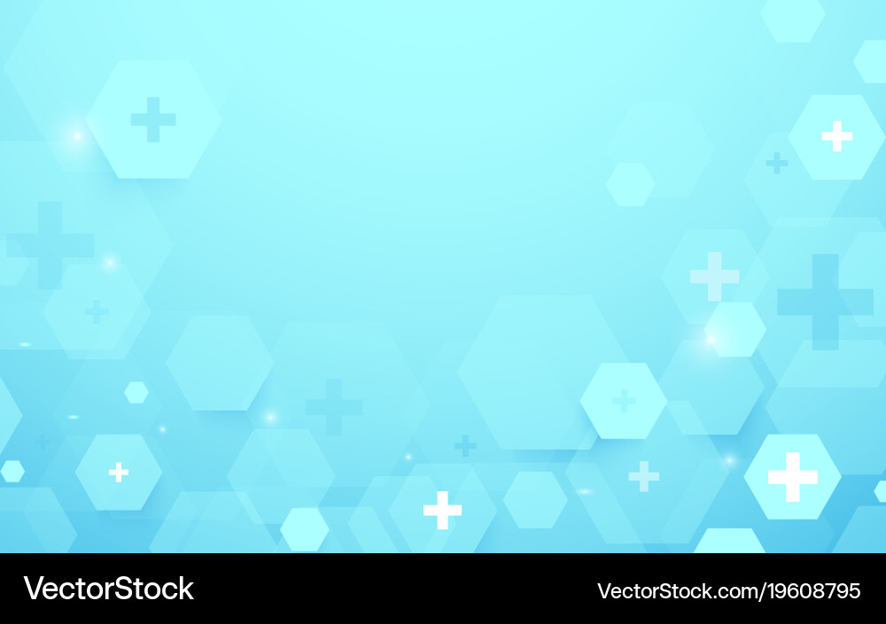 Abstract geometric hexagons shape medicine Vector Image