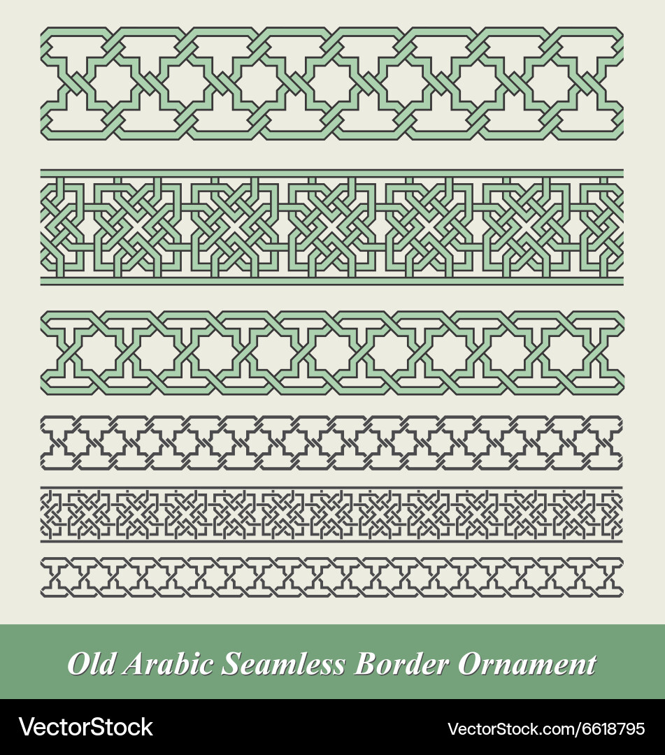 Arabic and islamic seamless border ornament Vector Image