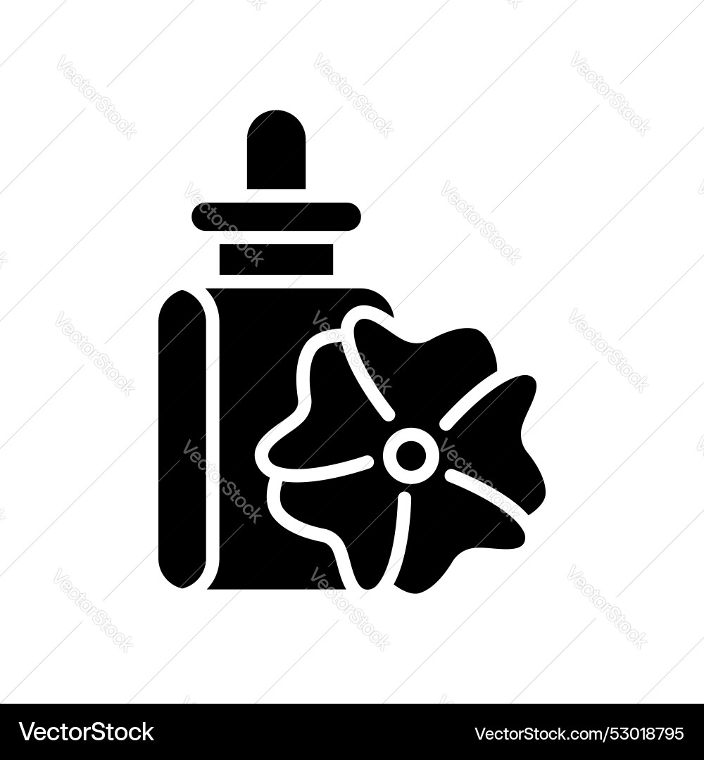 Bach flowers icon set bloom oil symbol Royalty Free Vector