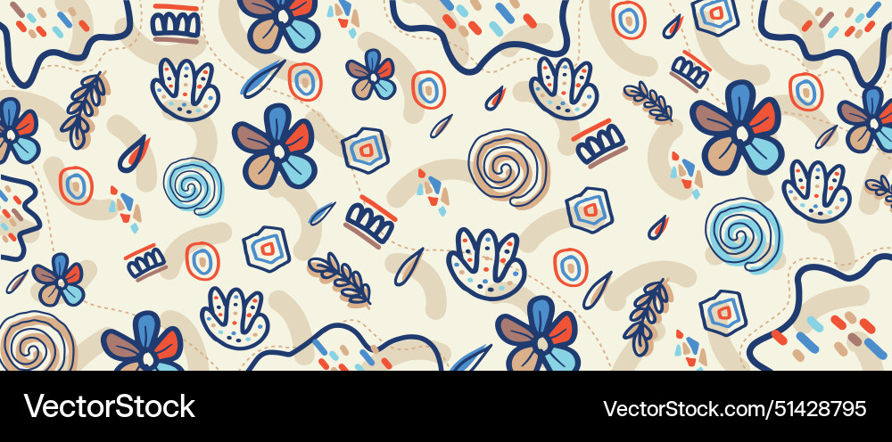 Doodle art pattern Royalty Free Vector Image - VectorStock