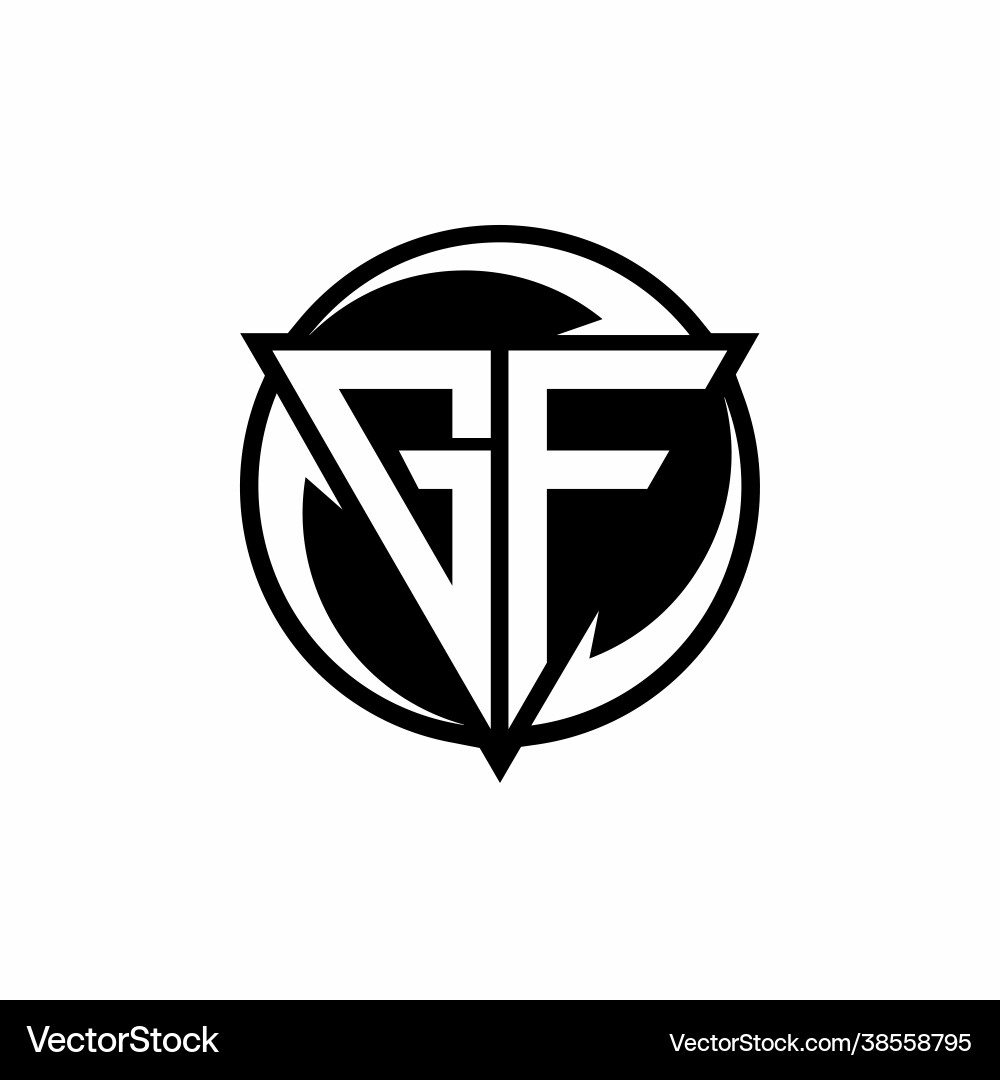Gf logo monogram design template Royalty Free Vector Image