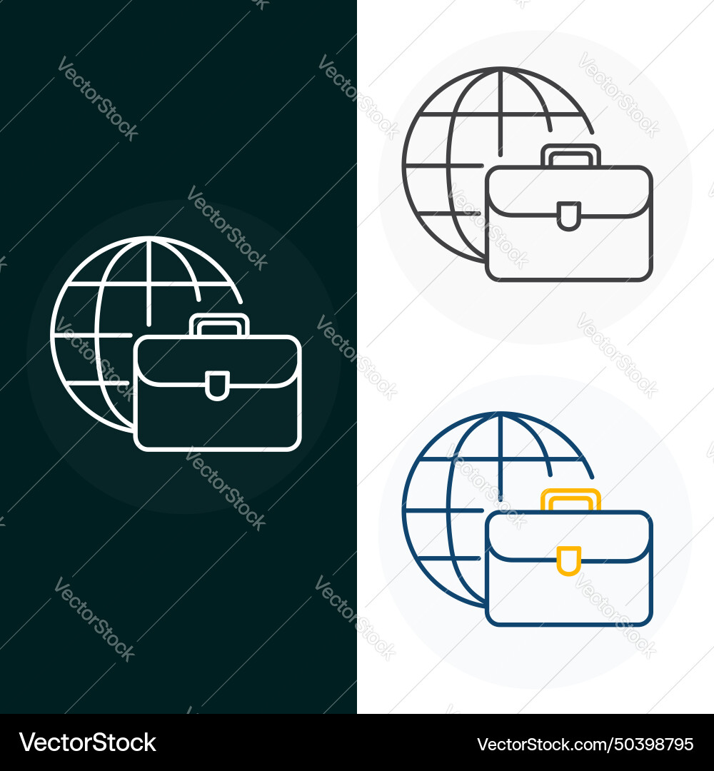 Global business icon design Royalty Free Vector Image