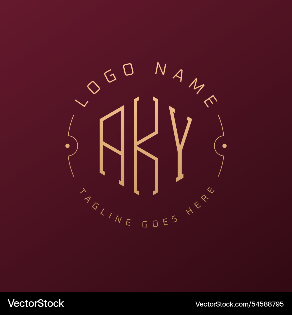 Luxus aky logo design elegant buchstabe Lizenzfreier Vektor