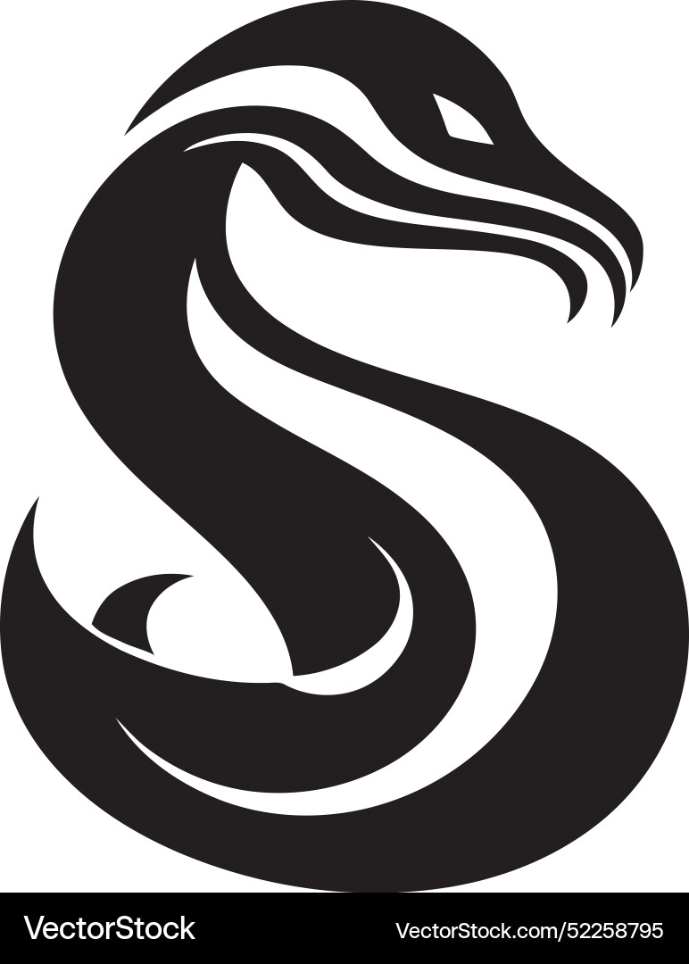 Noir viper essence stylish snake serpent shadows Vector Image