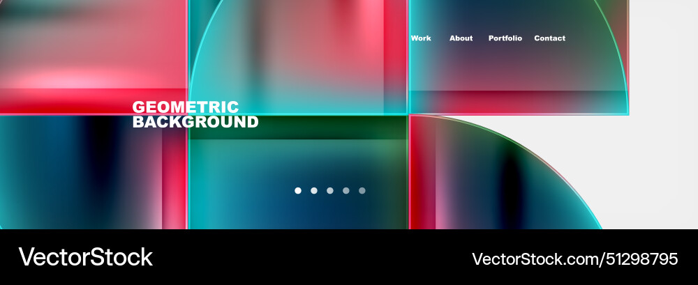 Round triangles and squares web site page template