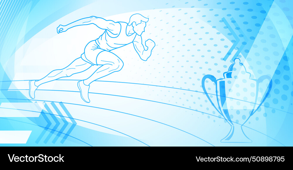 Runner themed background Royalty Free Vector Image