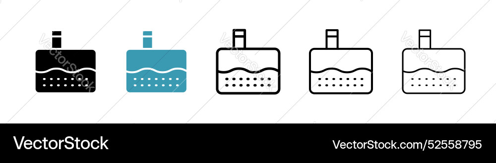 Sewerage tank icon set on white background Vector Image