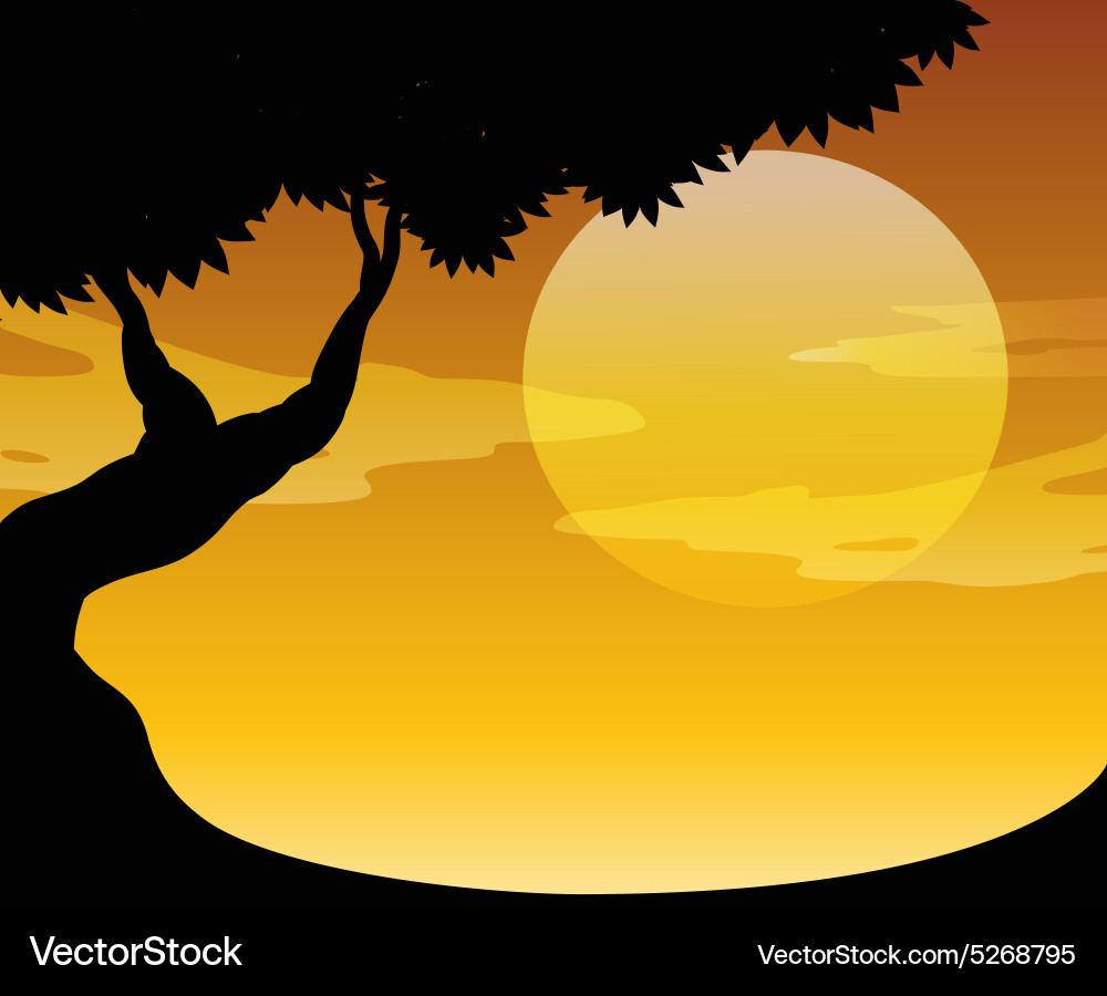 Sunset Royalty Free Vector Image - VectorStock
