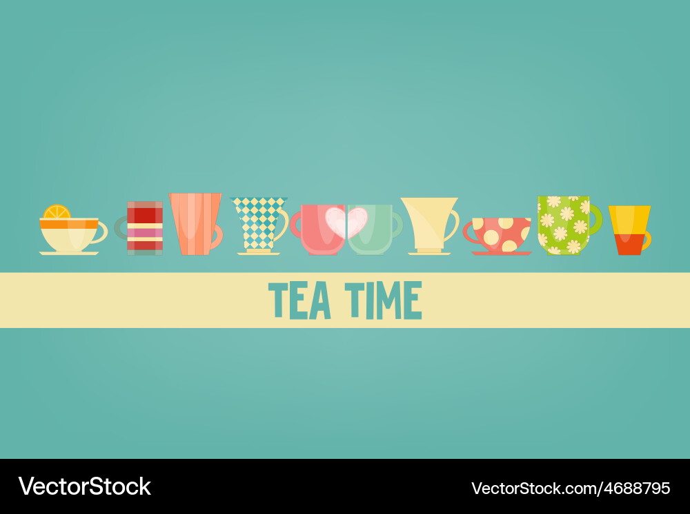 Tea card Royalty Free Vector Image - VectorStock
