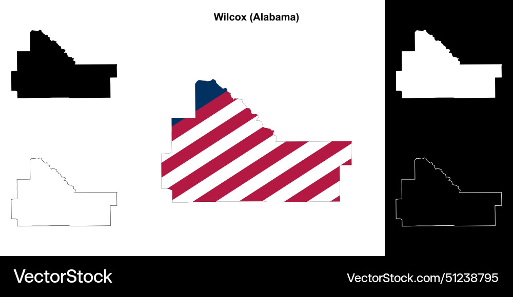 Wilcox outline map Royalty Free Vector Image - VectorStock