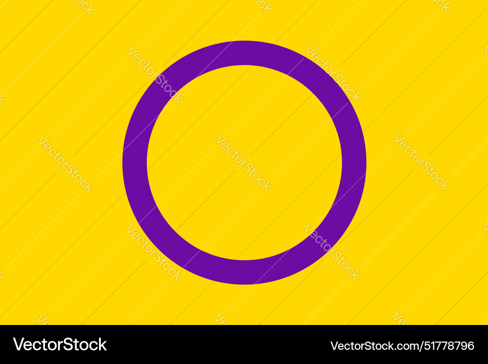 Intersex lgbtq pride flag Royalty Free Vector Image
