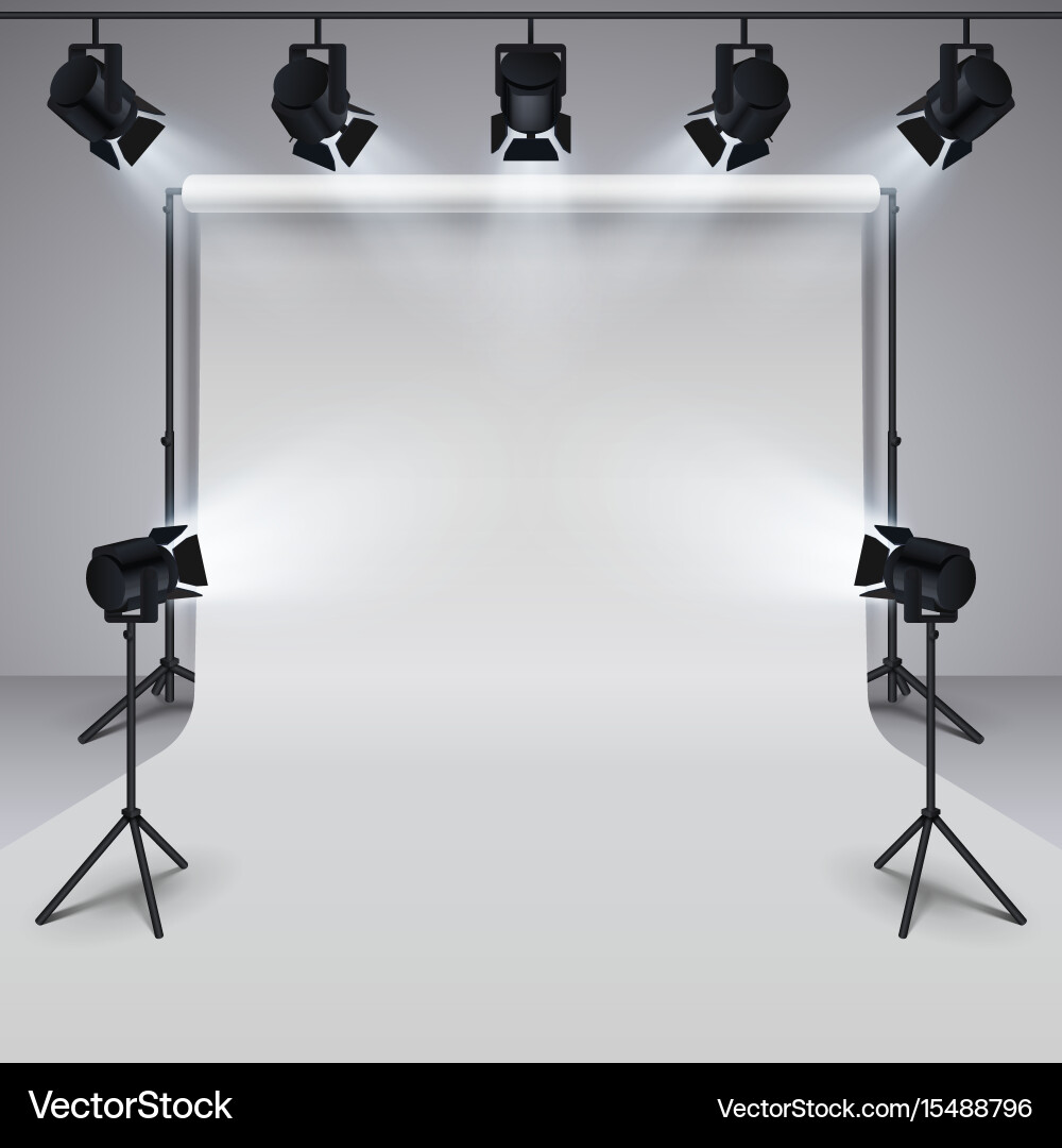 Lighting equipment and professional photography Vector Image