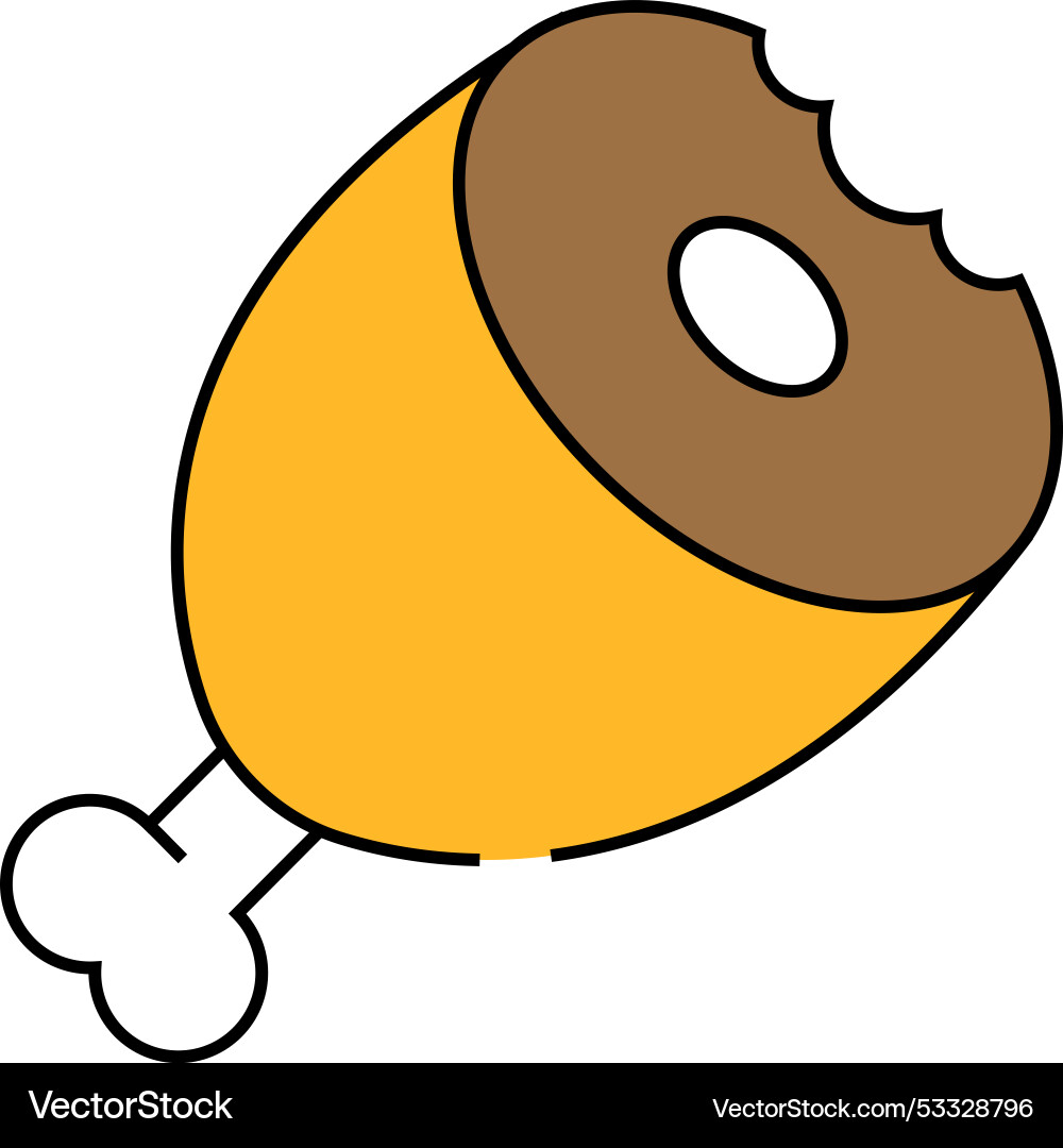 Meat leg icon color Royalty Free Vector Image - VectorStock