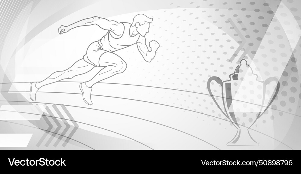 Runner themed background Royalty Free Vector Image