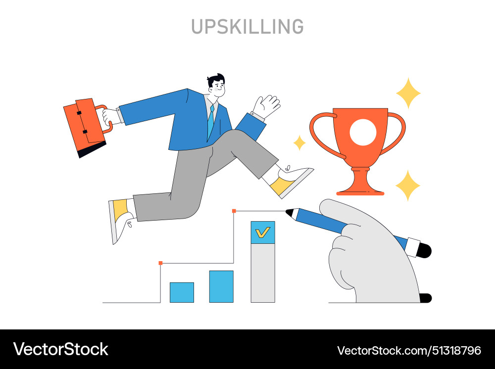 Upskilling concept Royalty Free Vector Image - VectorStock