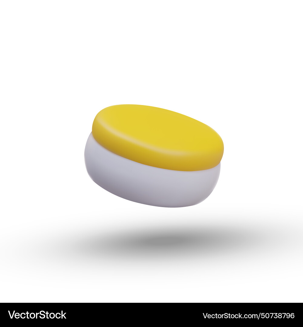 Yellow and white jar for cream scrub ointment Vector Image