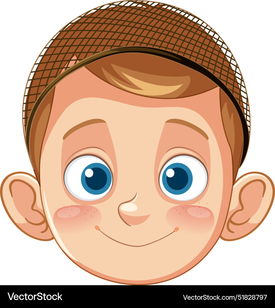 A cheerful muslim boy with cap Royalty Free Vector Image
