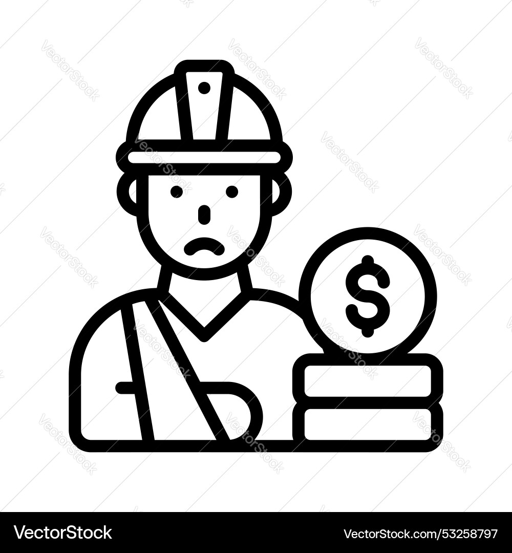 Accident compensation Royalty Free Vector Image