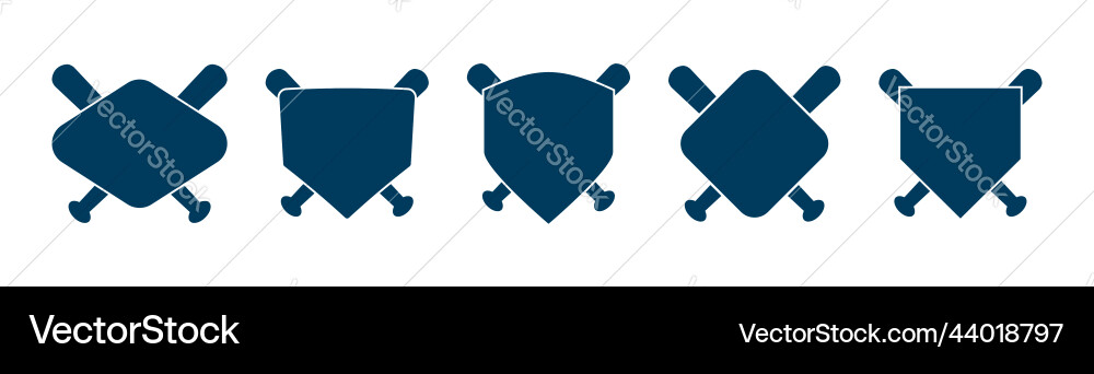 Baseball home plate icon template Royalty Free Vector Image