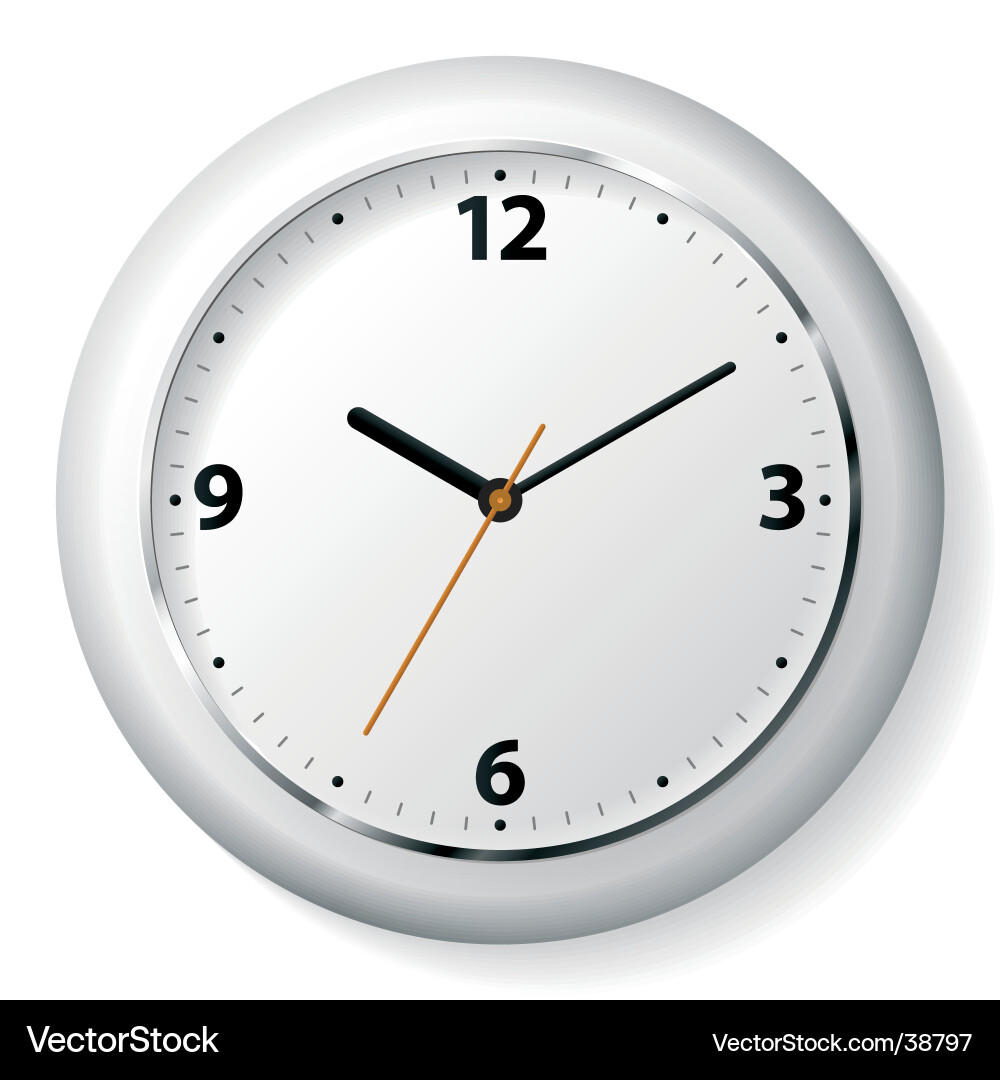 Classic Wall Clock Royalty Free Vector Image - VectorStock
