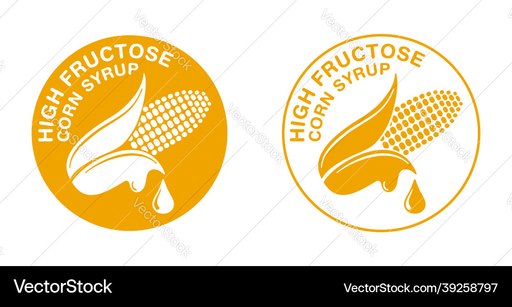 Corn syrup sweetener pictograph Royalty Free Vector Image