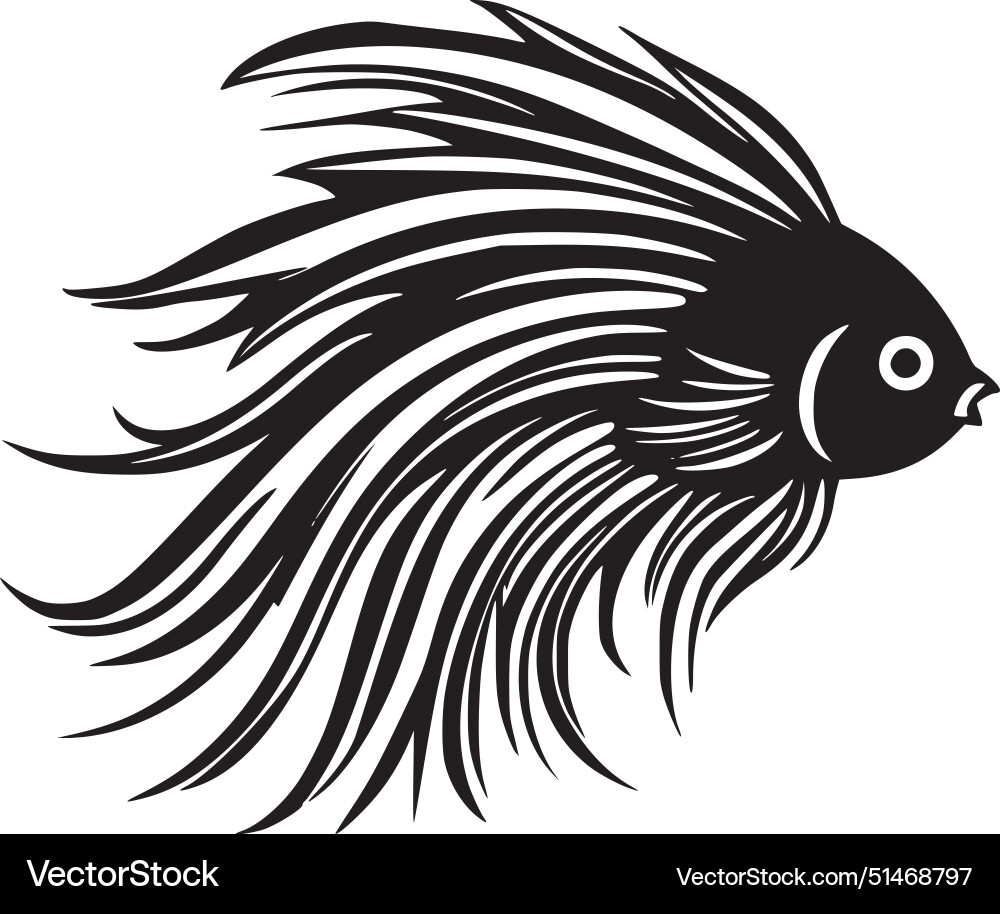 Fish - black and white Royalty Free Vector Image