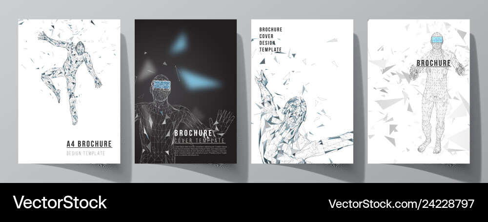 Layout of a4 format modern cover Royalty Free Vector Image