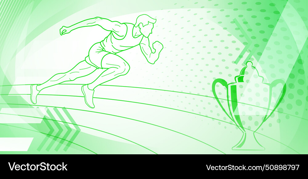 Runner themed background Royalty Free Vector Image