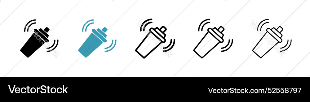 Shaker icon set on white background Royalty Free Vector