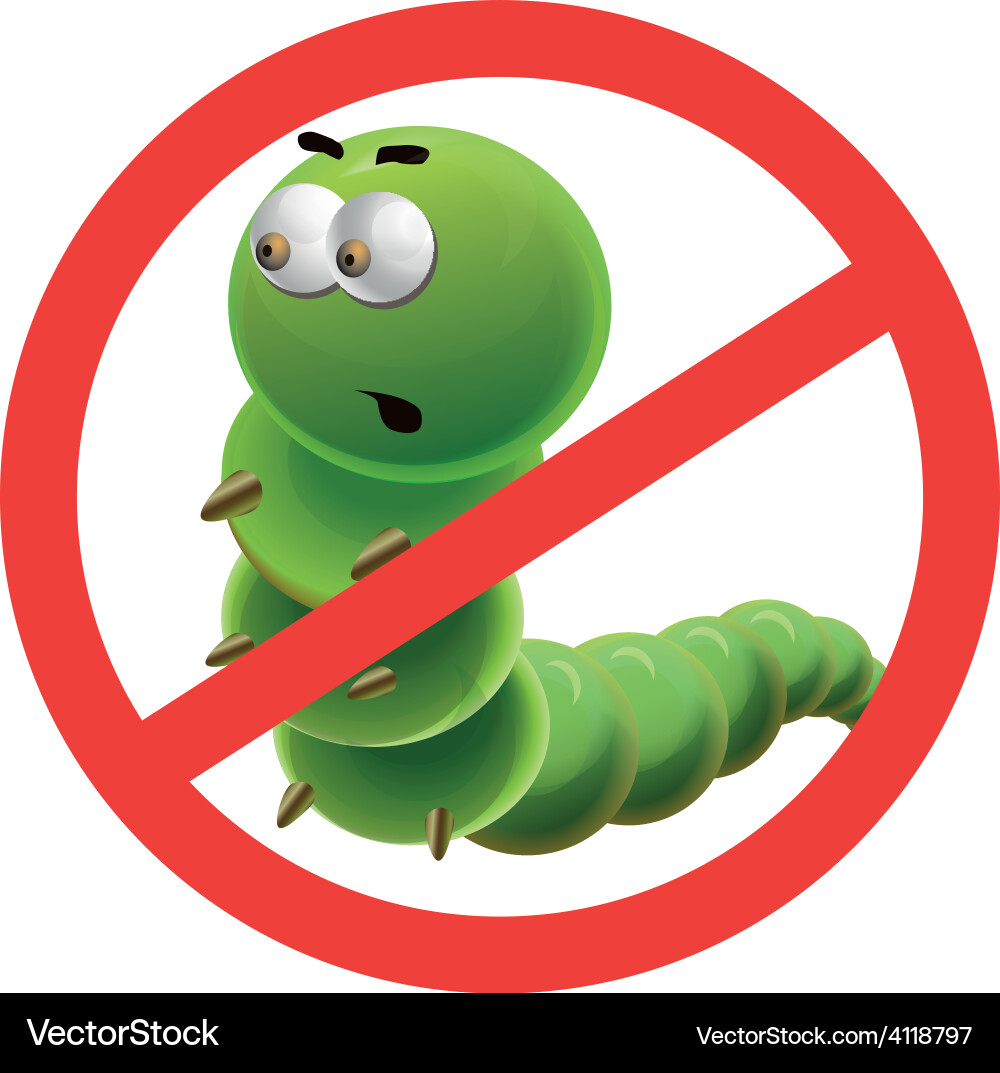 Stop worm Royalty Free Vector Image - VectorStock