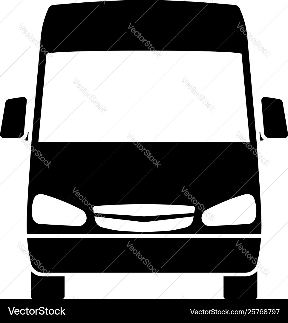Van Front Icon - Transportation Royalty Free Vector Image