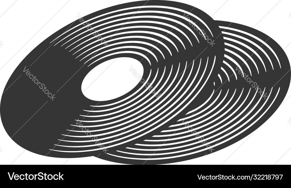 Vinyl lp record retro icon Royalty Free Vector Image
