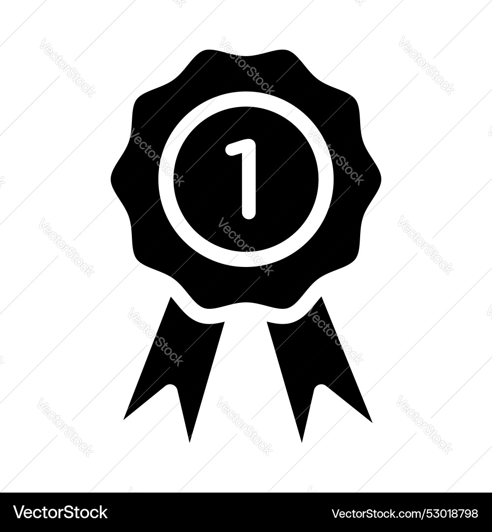 Badge icon set professional certificate ribbon Vector Image