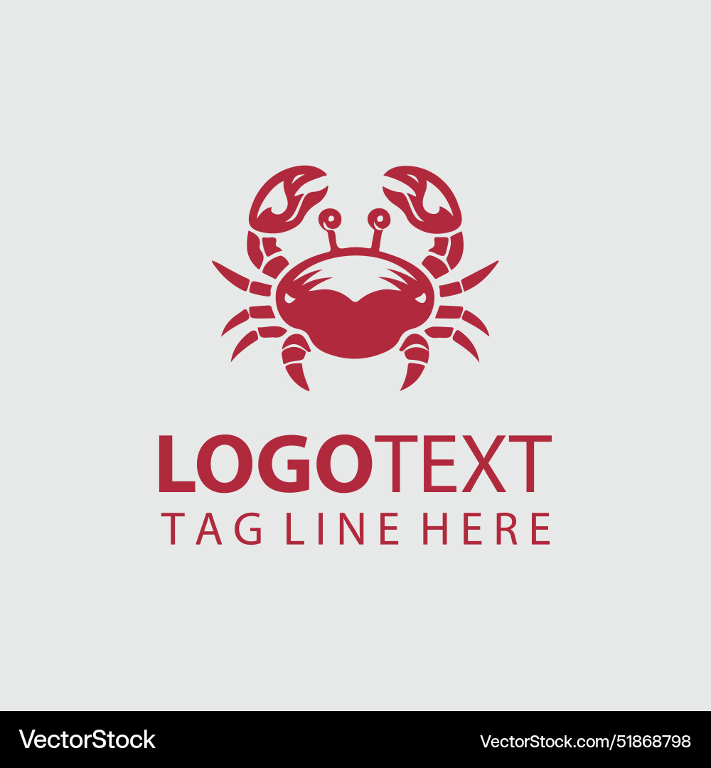 Crab logo Royalty Free Vector Image - VectorStock