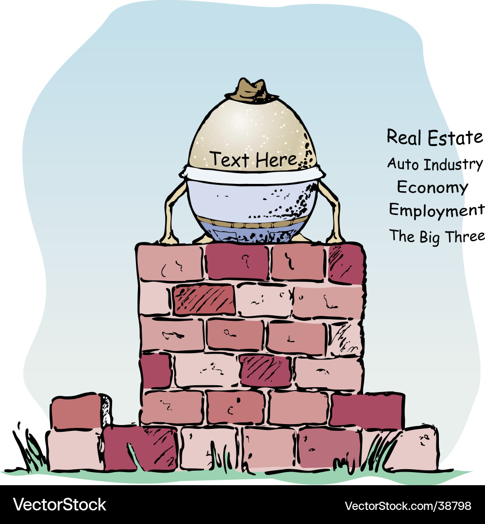 Humpty Dumpty on a Wall Royalty Free Vector Image