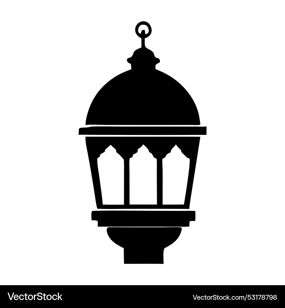 Islamic lanterns design silh Royalty Free Vector Image