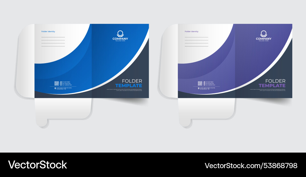Modern corporate file folder template Royalty Free Vector