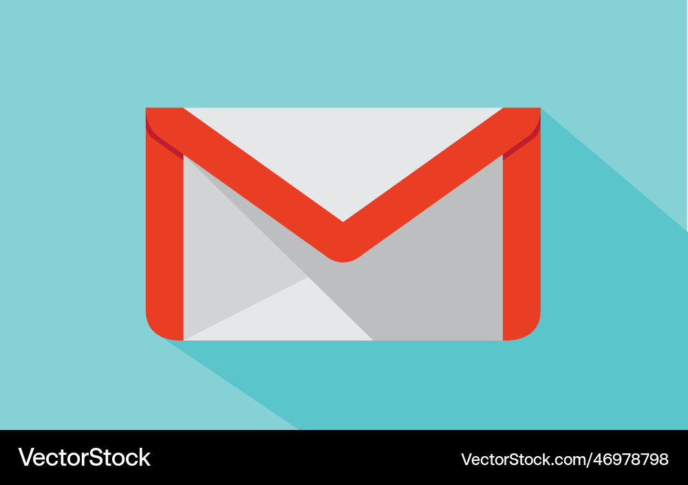 Realistic social media logotype gmail icon Vector Image