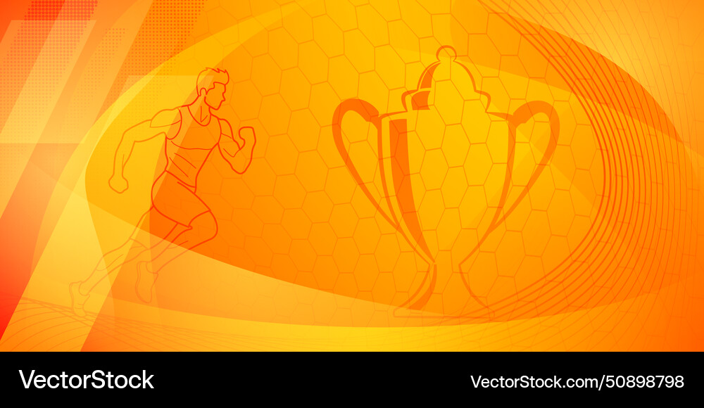 Runner themed background Royalty Free Vector Image