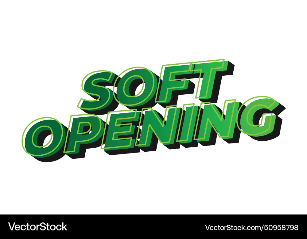 Soft opening text effect in 3d look and eye Vector Image
