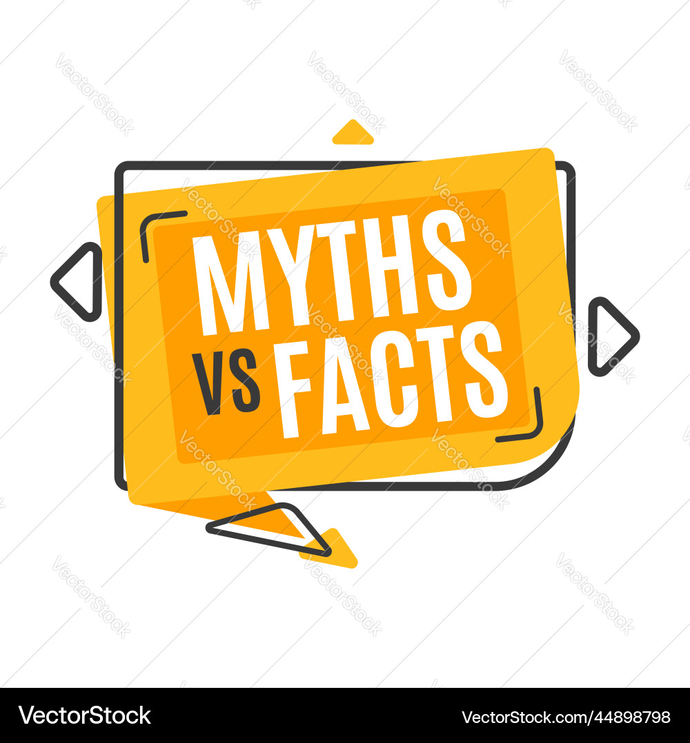 Truth vs. False - Myth vs Fact Royalty Free Vector Image