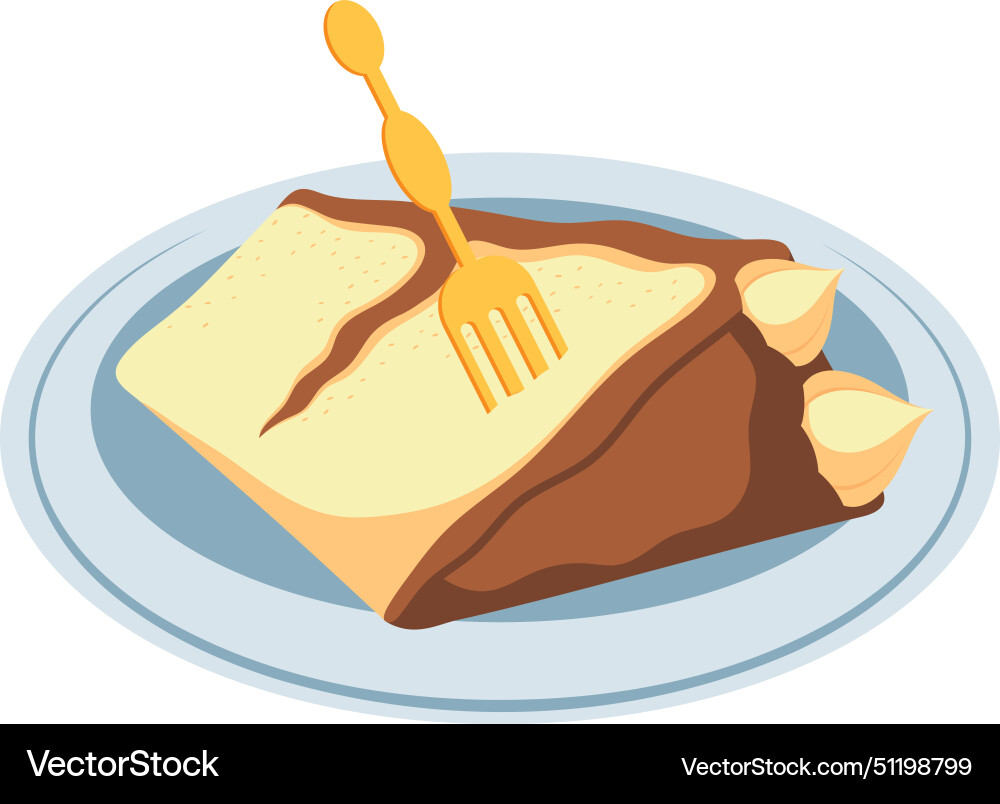 Birthday cake slice Royalty Free Vector Image - VectorStock