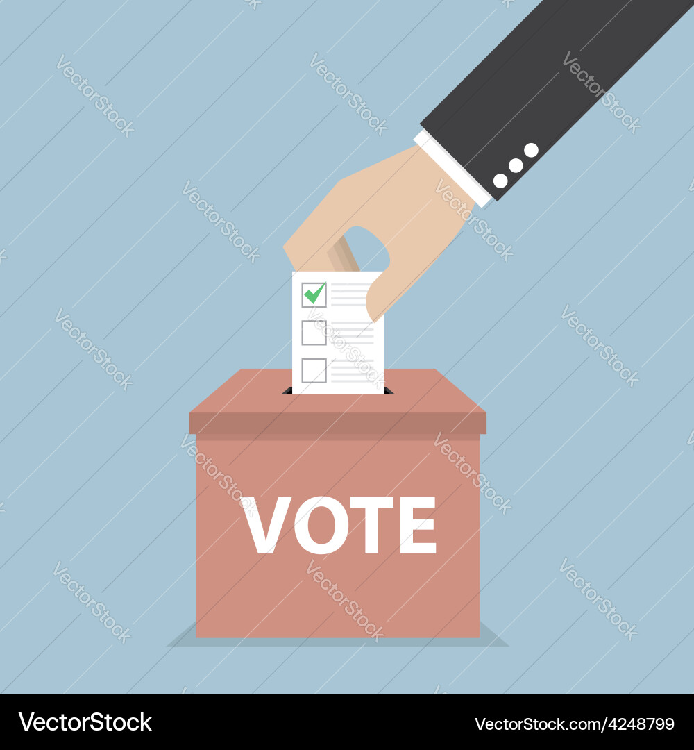 Businessman Casting Vote Royalty Free Vector Image