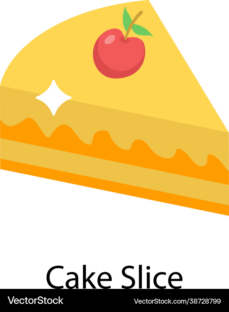 Cake slice Royalty Free Vector Image - VectorStock