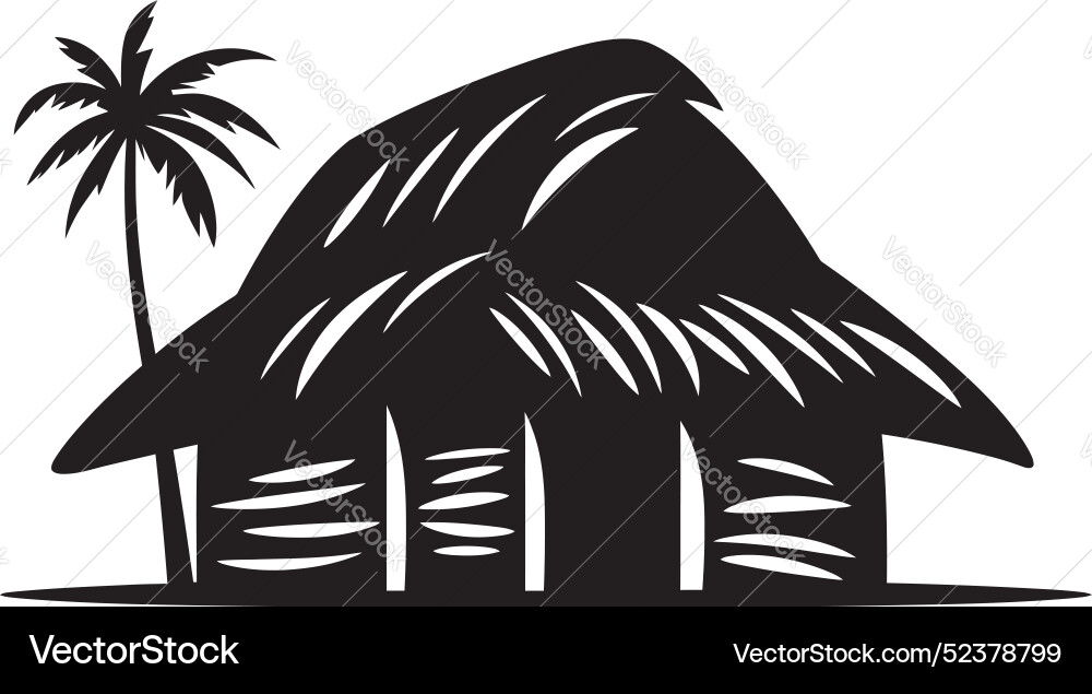 Cultural haven african thatched hut icon rustic Vector Image