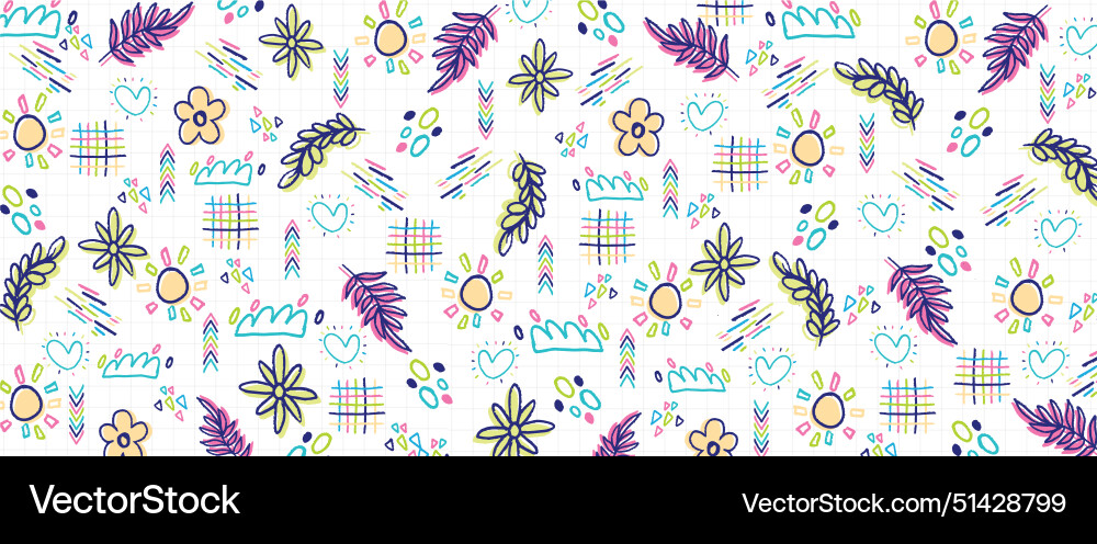 Doodle art pattern Royalty Free Vector Image - VectorStock