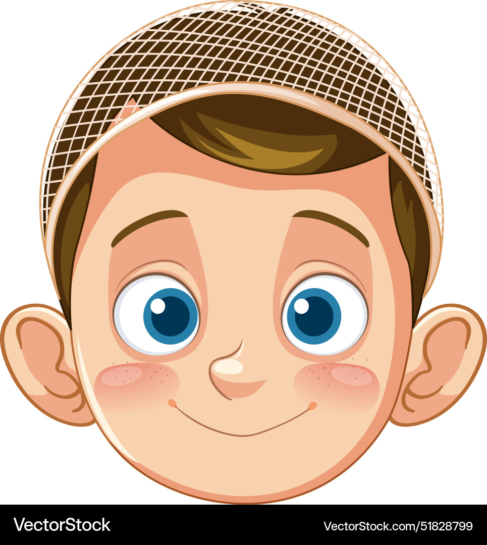 Happy boy wearing a traditional cap Royalty Free Vector