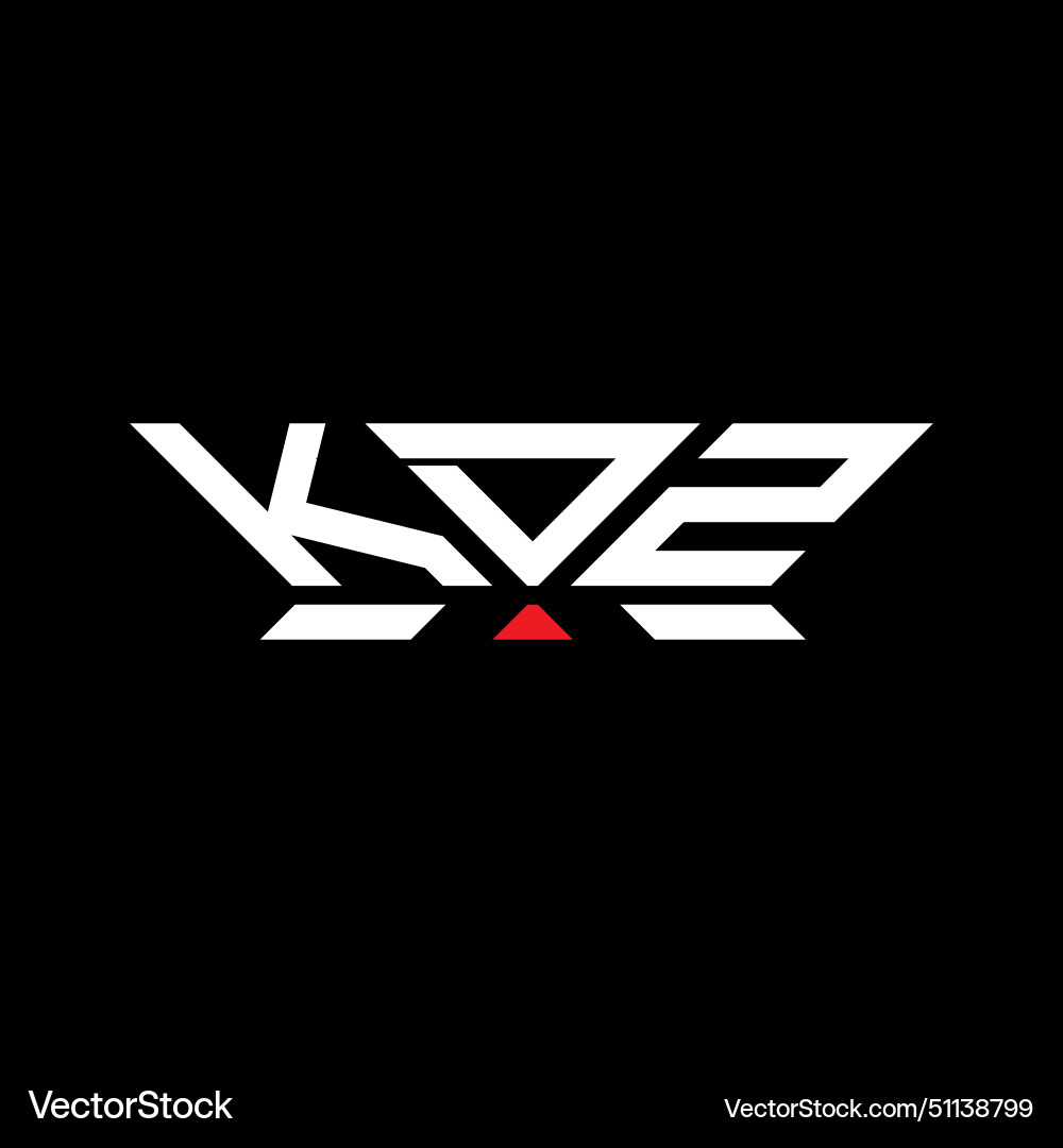 Kdz letter logo design simple and modern Vector Image